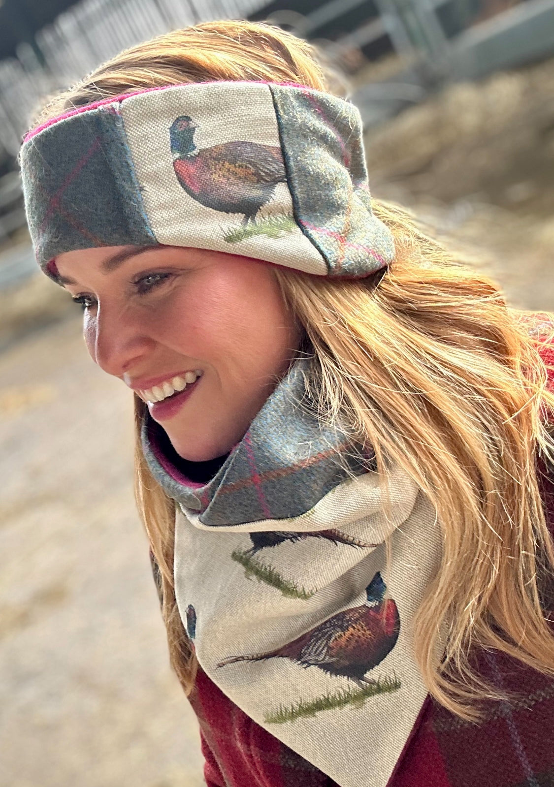 Dark Green Foraging Pheasant Neck & Ear Warmer – Hares and Grace